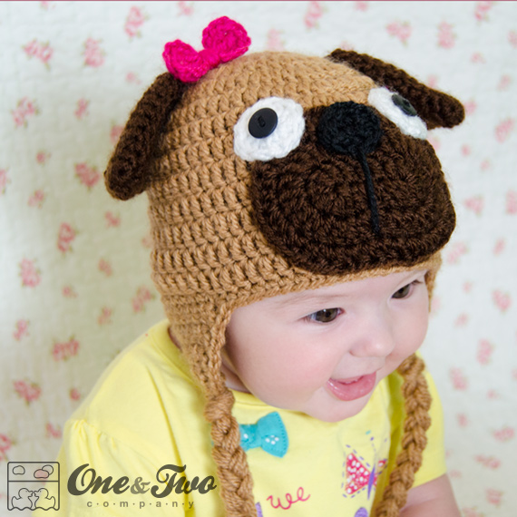Puppy Pug Hat - Pdf Crochet Pattern - 7 Sizes ( Newborn To Adult ...