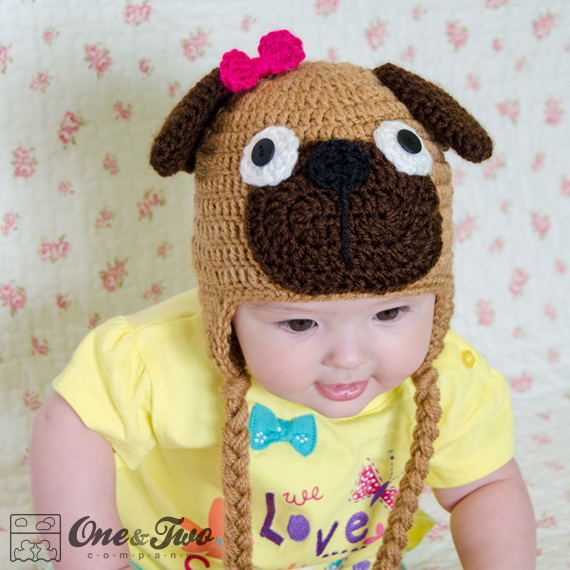 Puppy Pug Hat - Pdf Crochet Pattern - 7 Sizes ( Newborn To Adult ...
